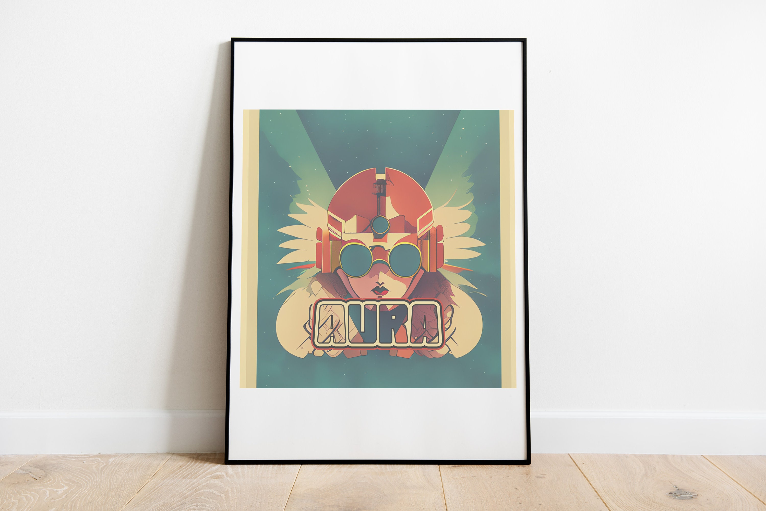 80s Vintage Poster Print Aura - Etsy