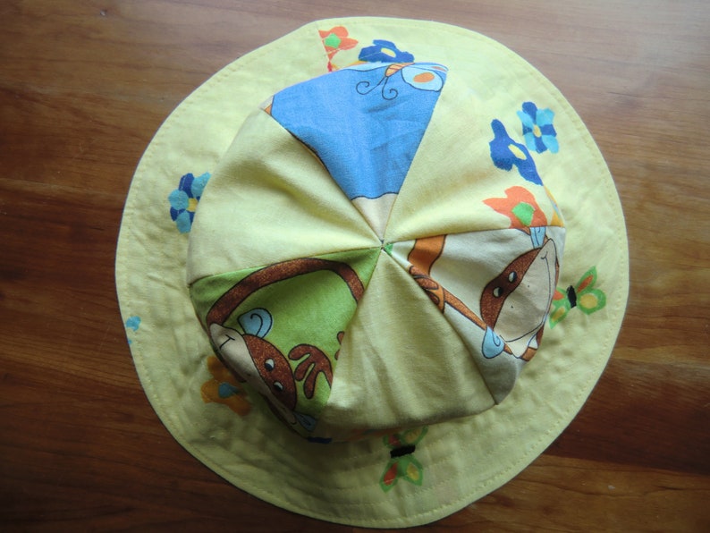 Toddler Sun Hat PDF Sewing Pattern A4 Printable 6 Panels Kids Children ...