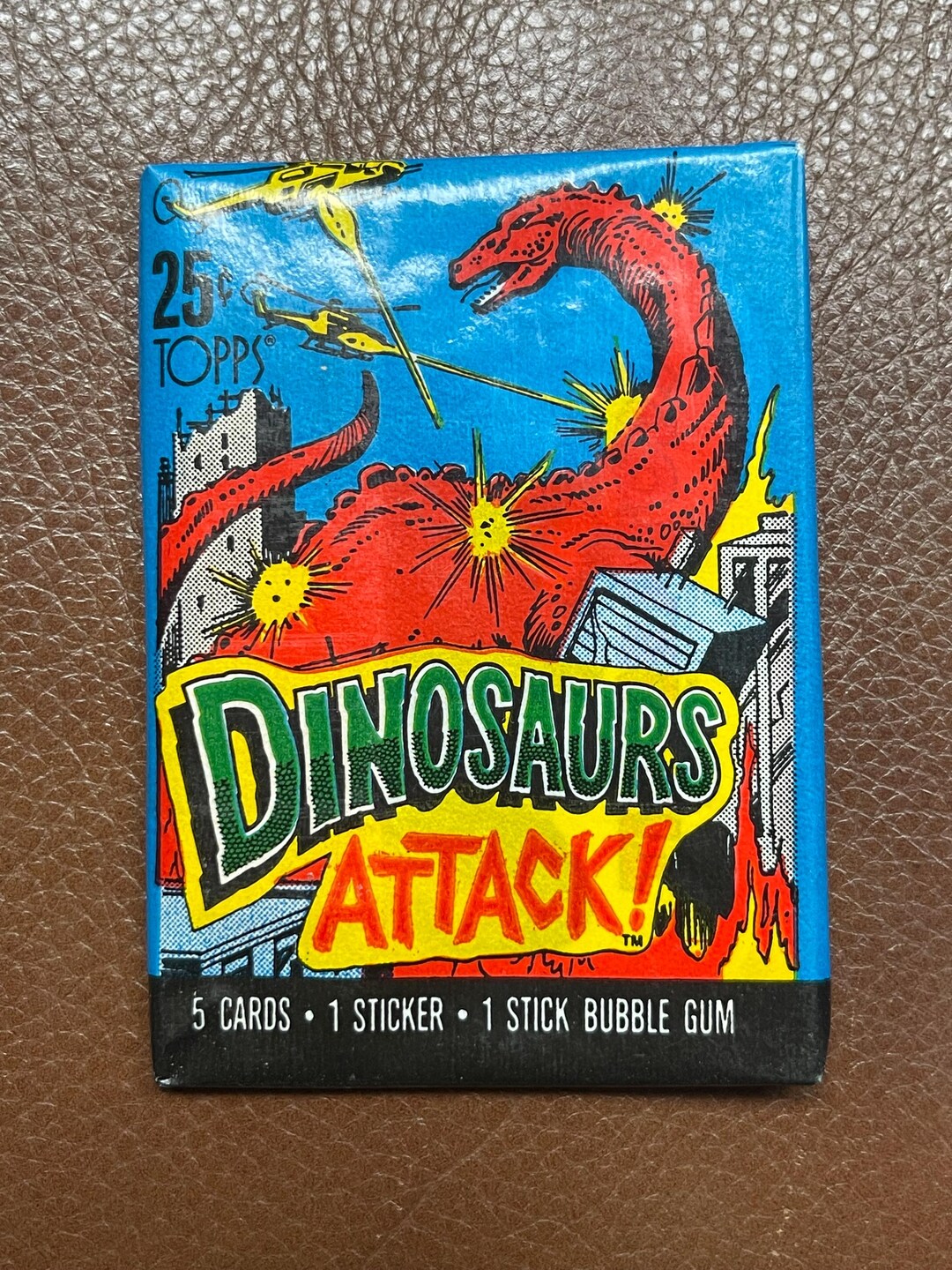 1988 Topps Dinosaurs Attack Cards, 1 Sealed Wax PACK From Box, 5 Cards ...