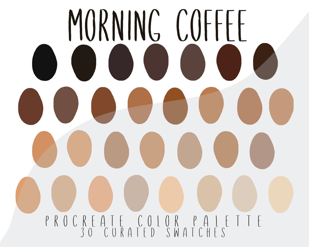 Morning Coffee, Procreate Color Palette, Digital Download - Etsy