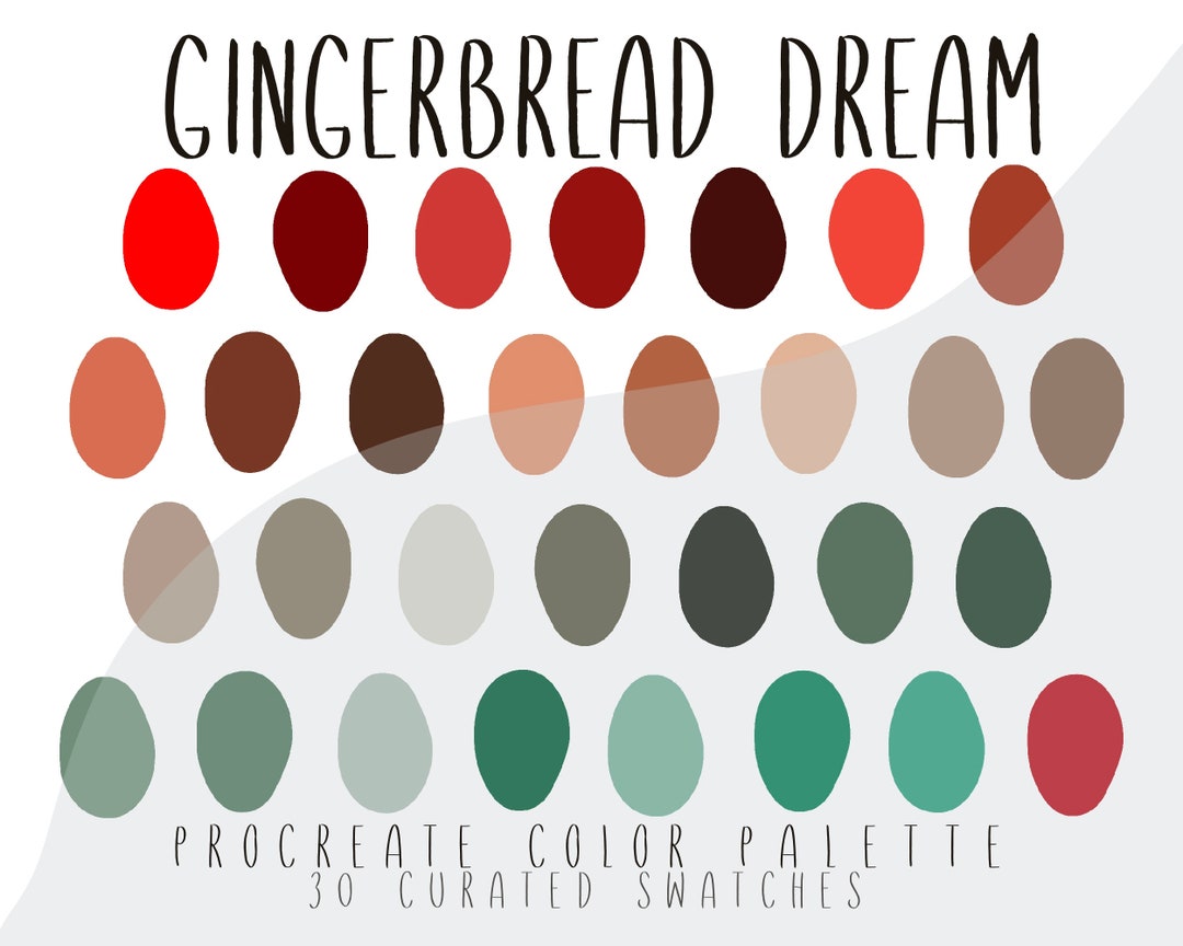 Gingerbread Dream, Procreate Color Palette, Digital Download - Etsy