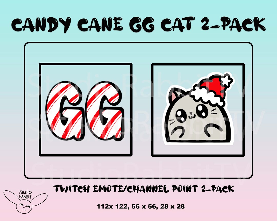 Christmas Twitch Emote / Pack / Bundle / Christmas Cat / GG Emote / Cat ...
