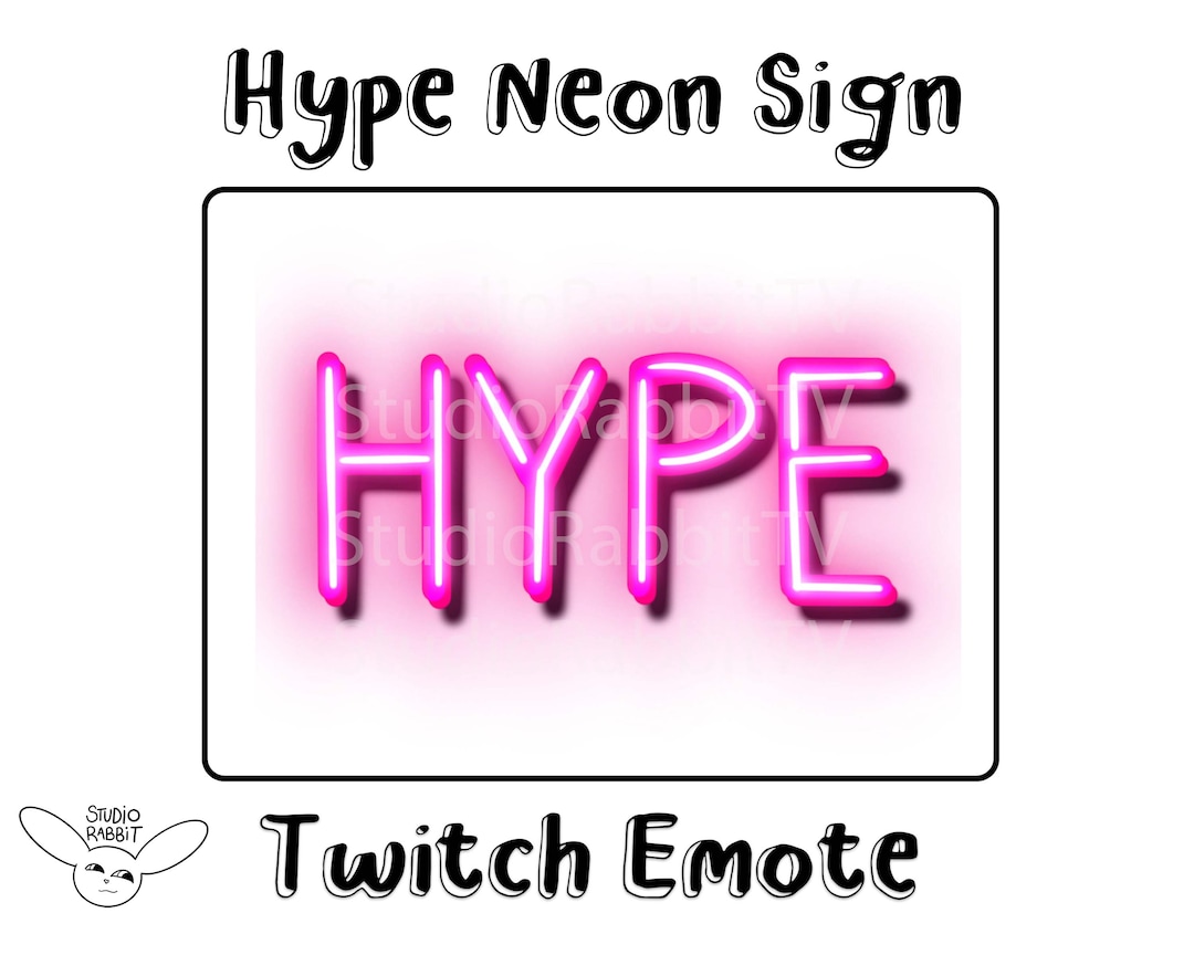 Hype Neon Sign - Emote - Etsy