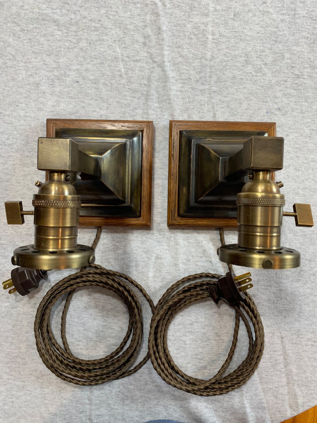 Craftsman Brass Wall Sconces - Etsy