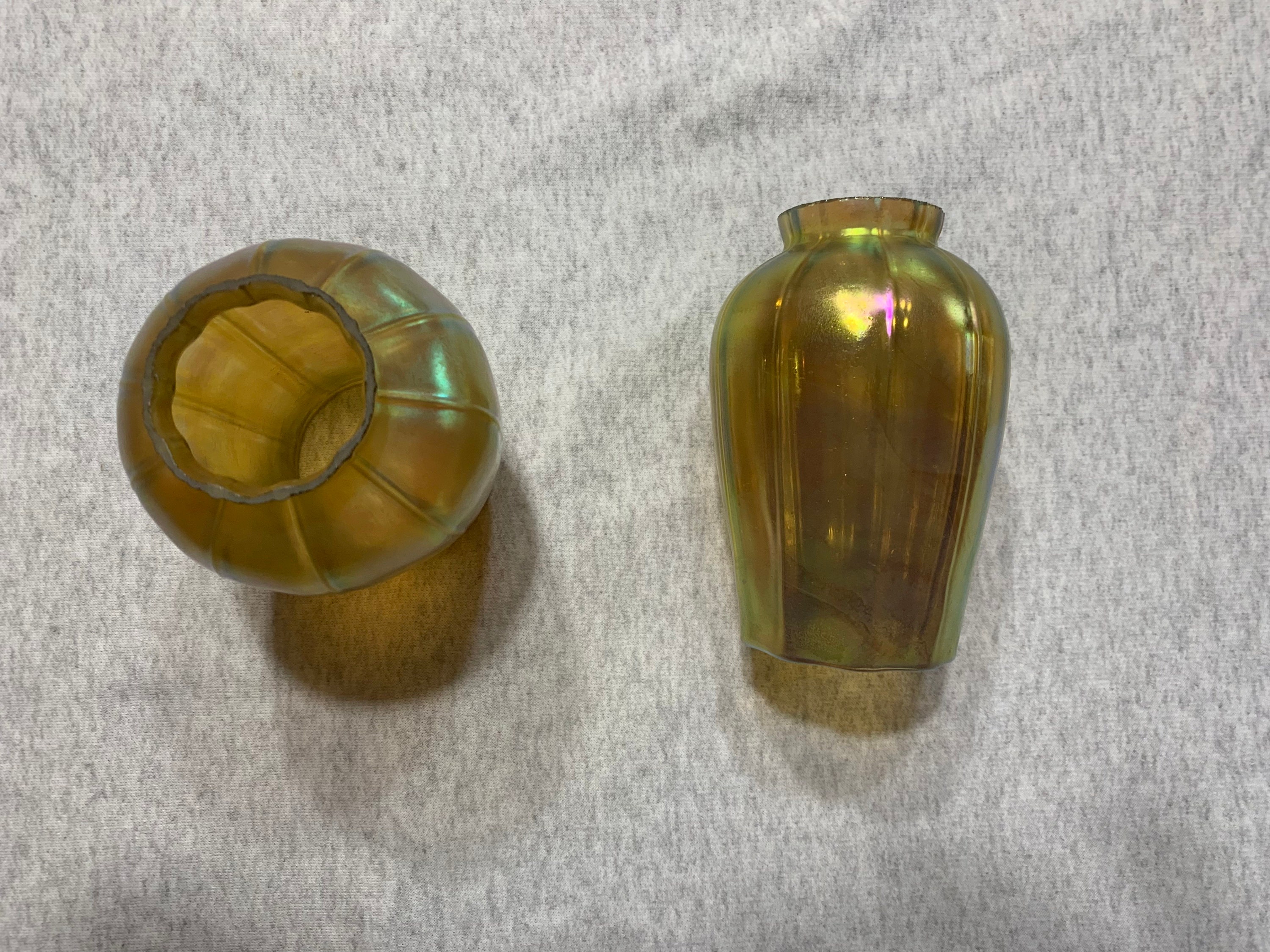 Gold Aurene Art Glass Lamp Shades Tulip Bud Style - Etsy