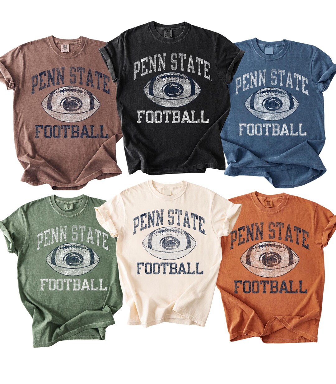 Comfort Color Penn State Football T Shirt, Nittany Lions Tee, Penn ...