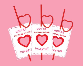 Straw Valentine Card - Etsy
