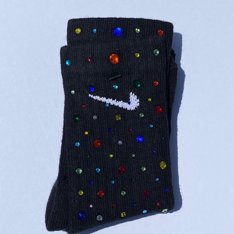 Rhinestone Socks - Etsy