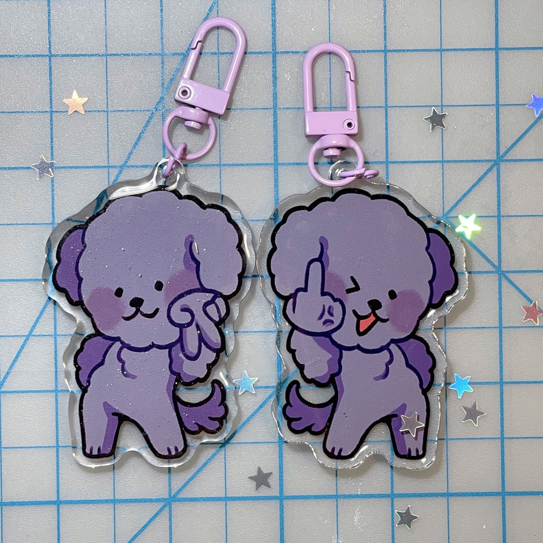 Gyaru Dog Acrylic Keychain - Etsy