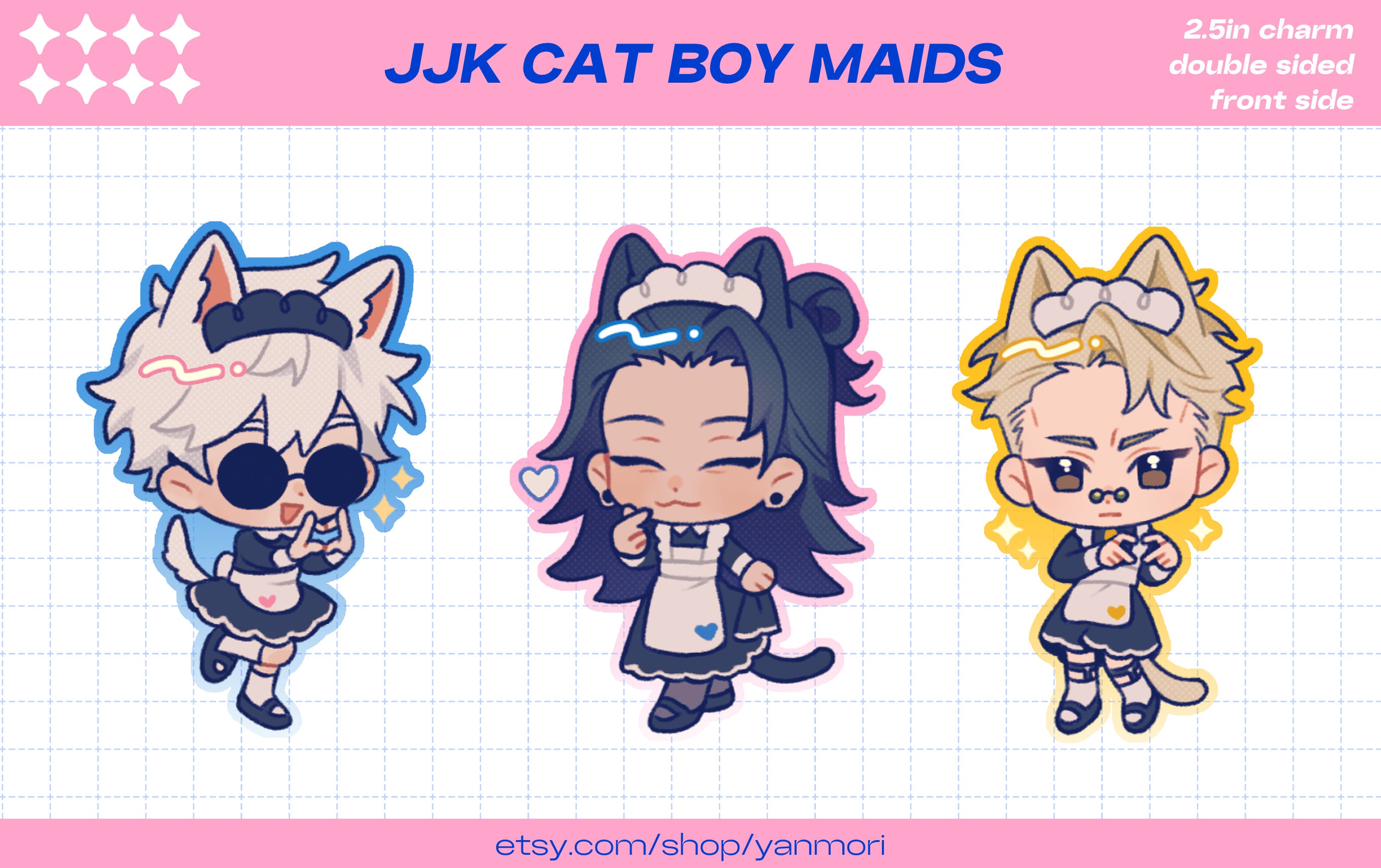 JJK Cat Boy Maids Arylic Keychain - Etsy