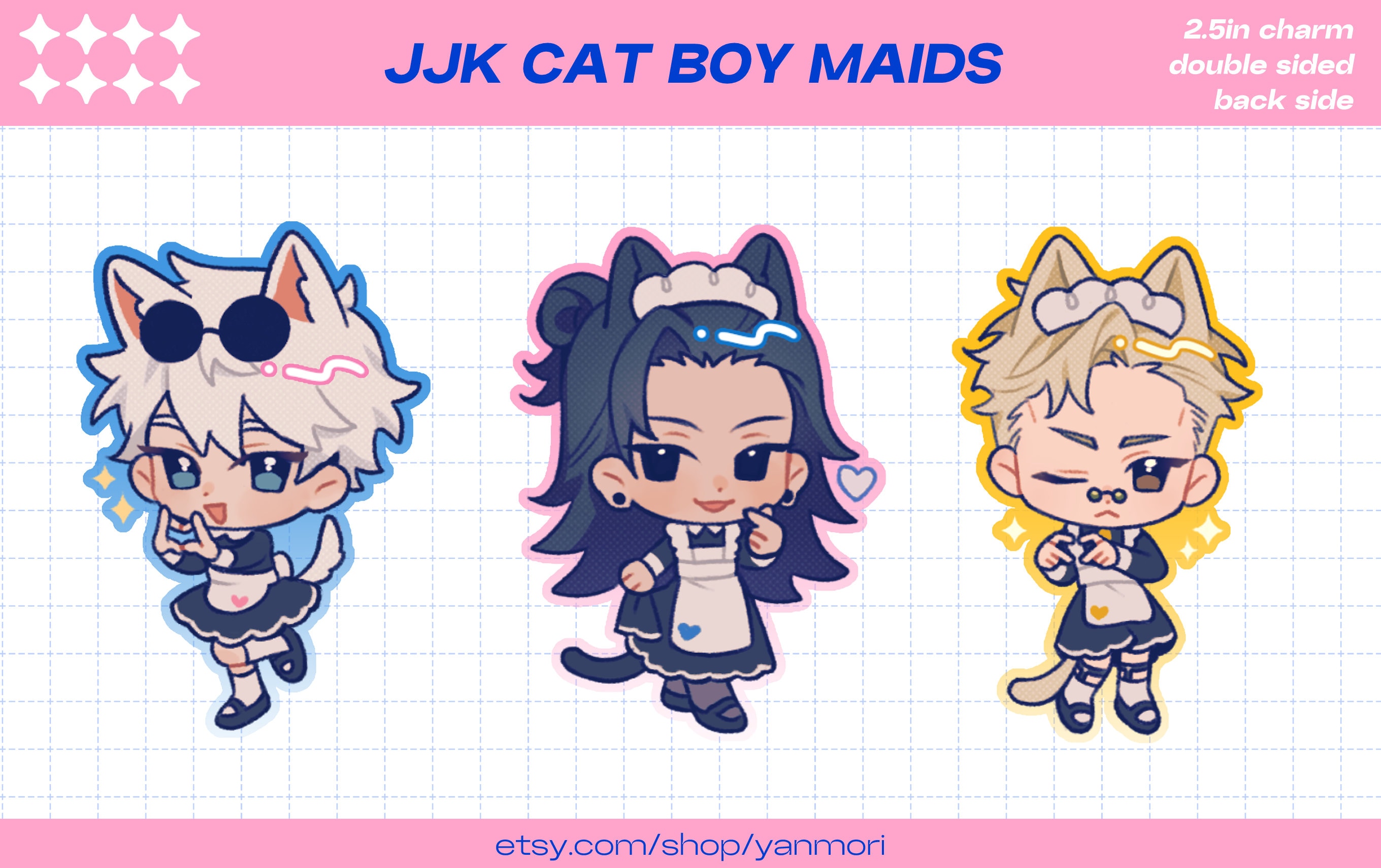 JJK Cat Boy Maids Arylic Keychain - Etsy