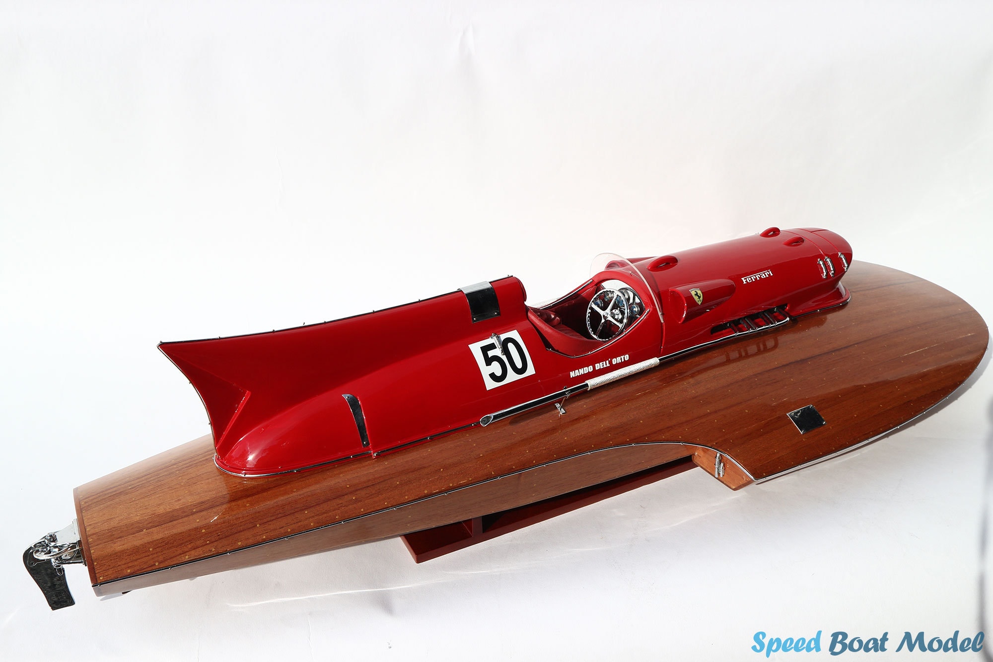 Ferrari Hydroplane Speed Boat Model: 1954 Natural Wood Finish, 35.4" - Etsy