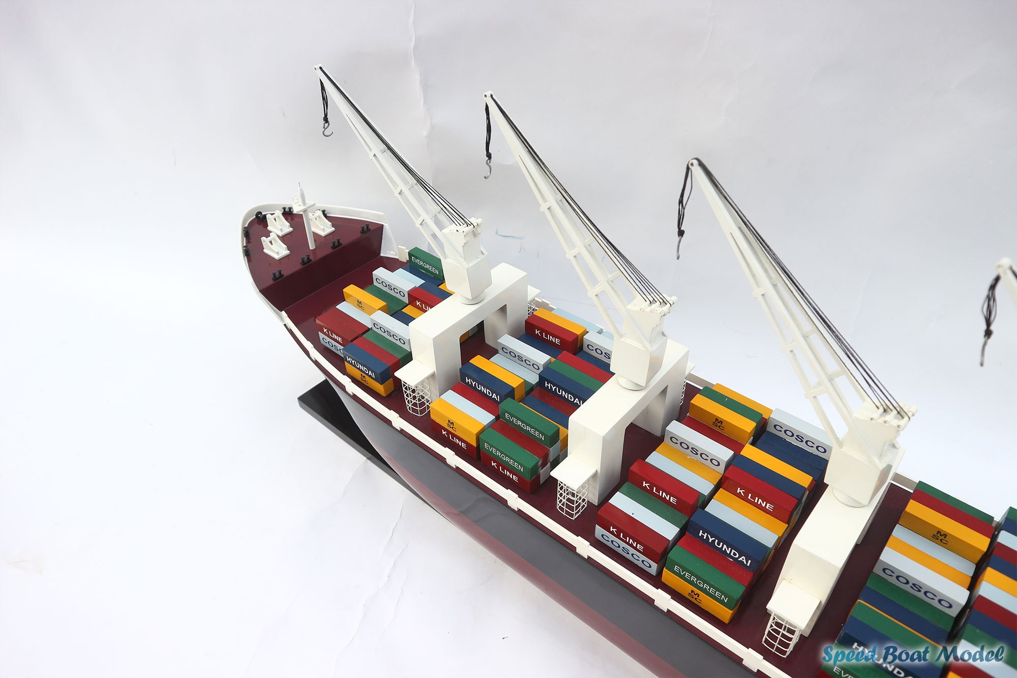 Handcrafted Cargo Ship Model 39" - Commercial Container Ship With ...
