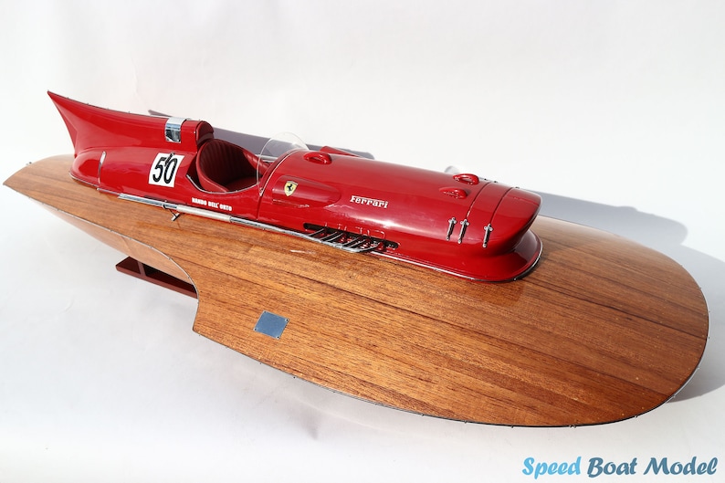 Ferrari Hydroplane Speed Boat Model: 1954 Natural Wood Finish, 35.4" - Etsy