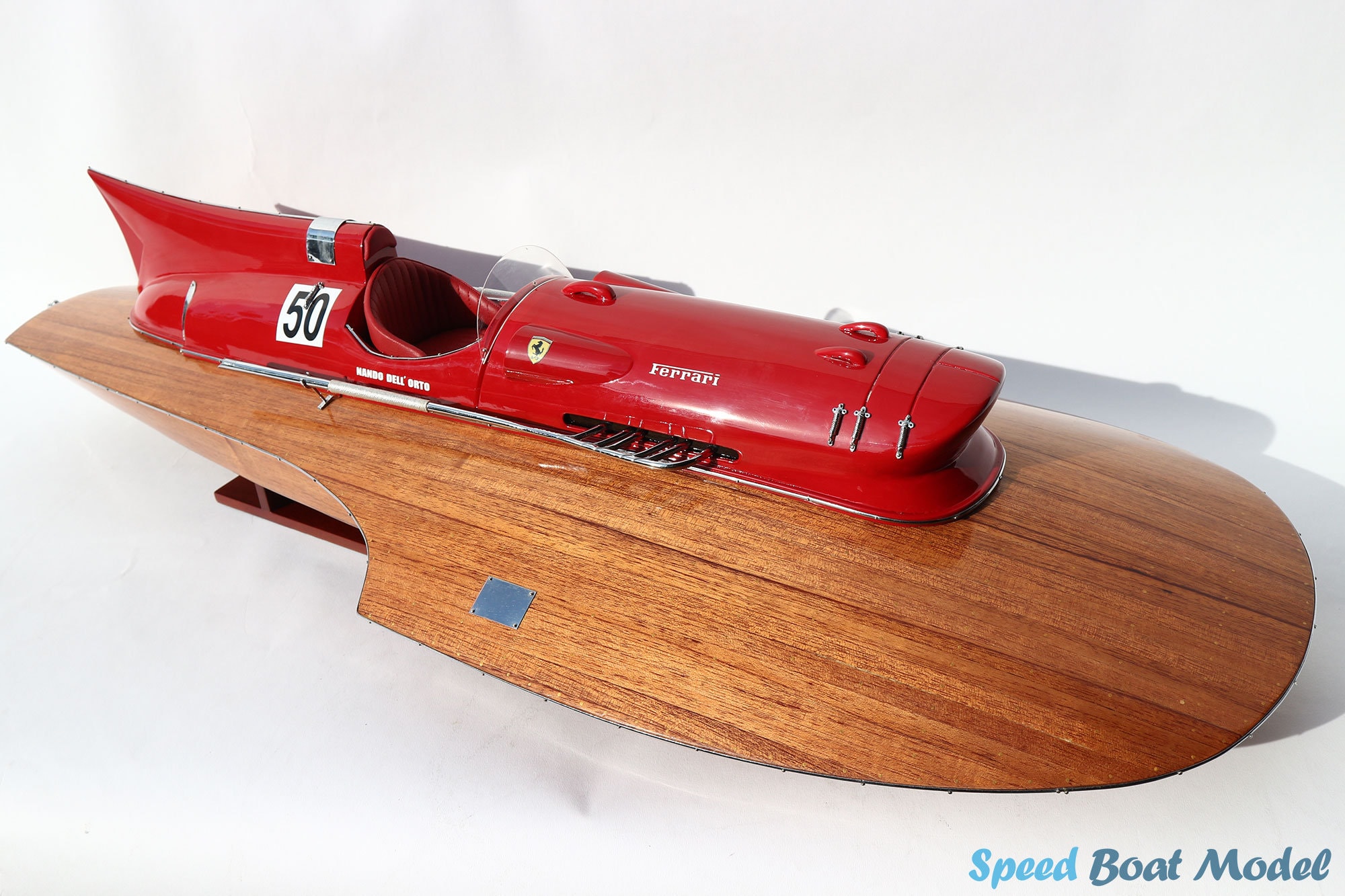 Ferrari Hydroplane Speed Boat Model: 1954 Natural Wood Finish, 35.4" - Etsy
