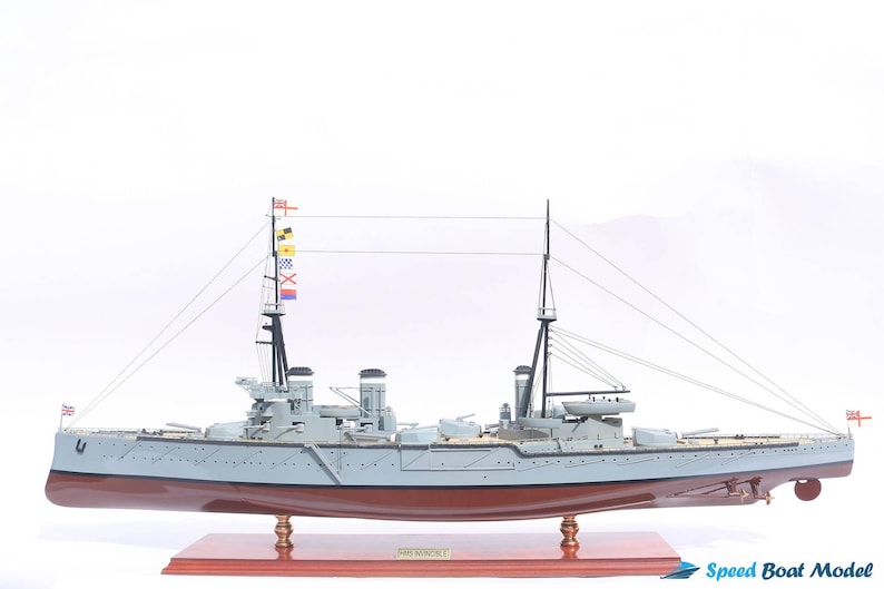HMS Invincible 1907 Battleship Model: 40.1" Wooden Warship - Etsy