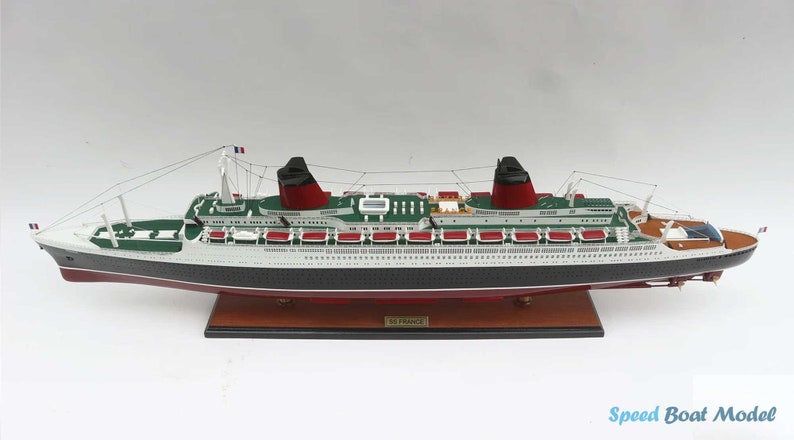 SS France Cruise Ship Model 40.55": France Ocean Liner Handicraft - Etsy