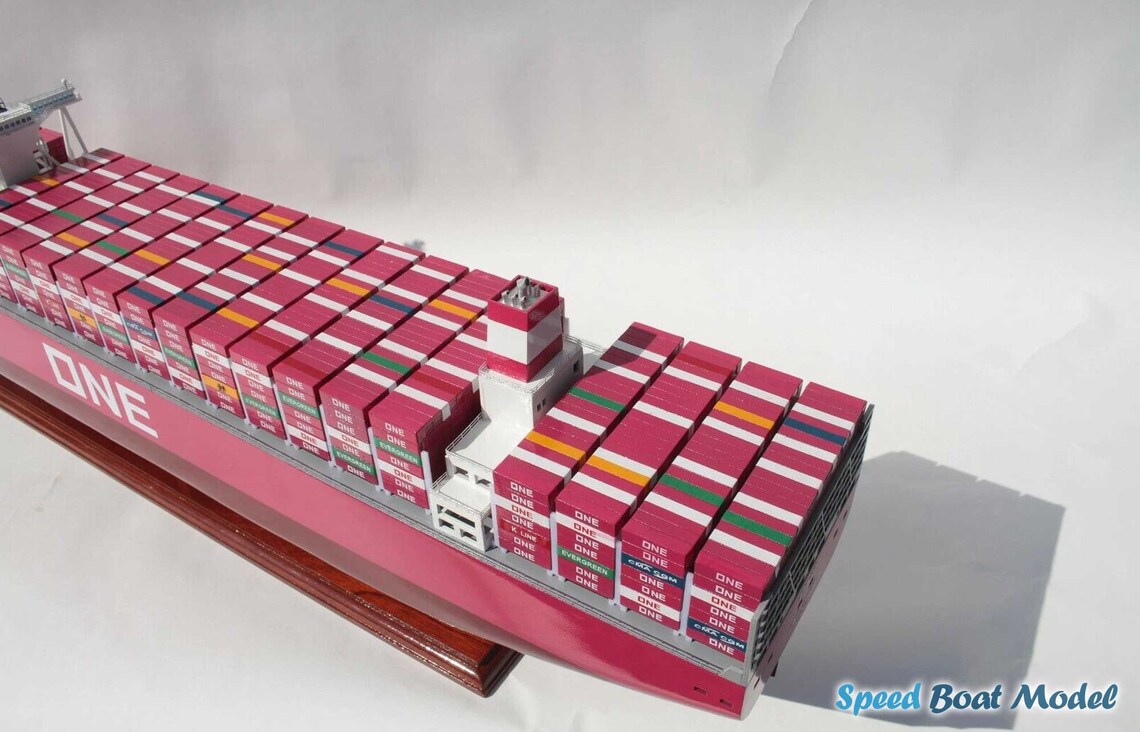 ONE Commercial Ship Model 39.8 ONE Container Ship Model - Etsy