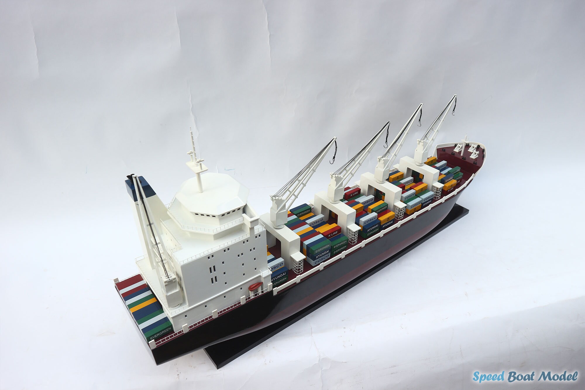 Handcrafted Cargo Ship Model 39" - Commercial Container Ship With ...