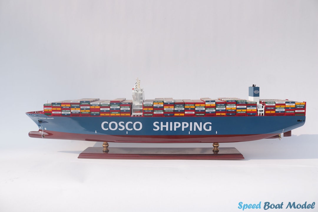 Cosco Shipping Container Ship Model: 39.3" Commercial Boat - Etsy