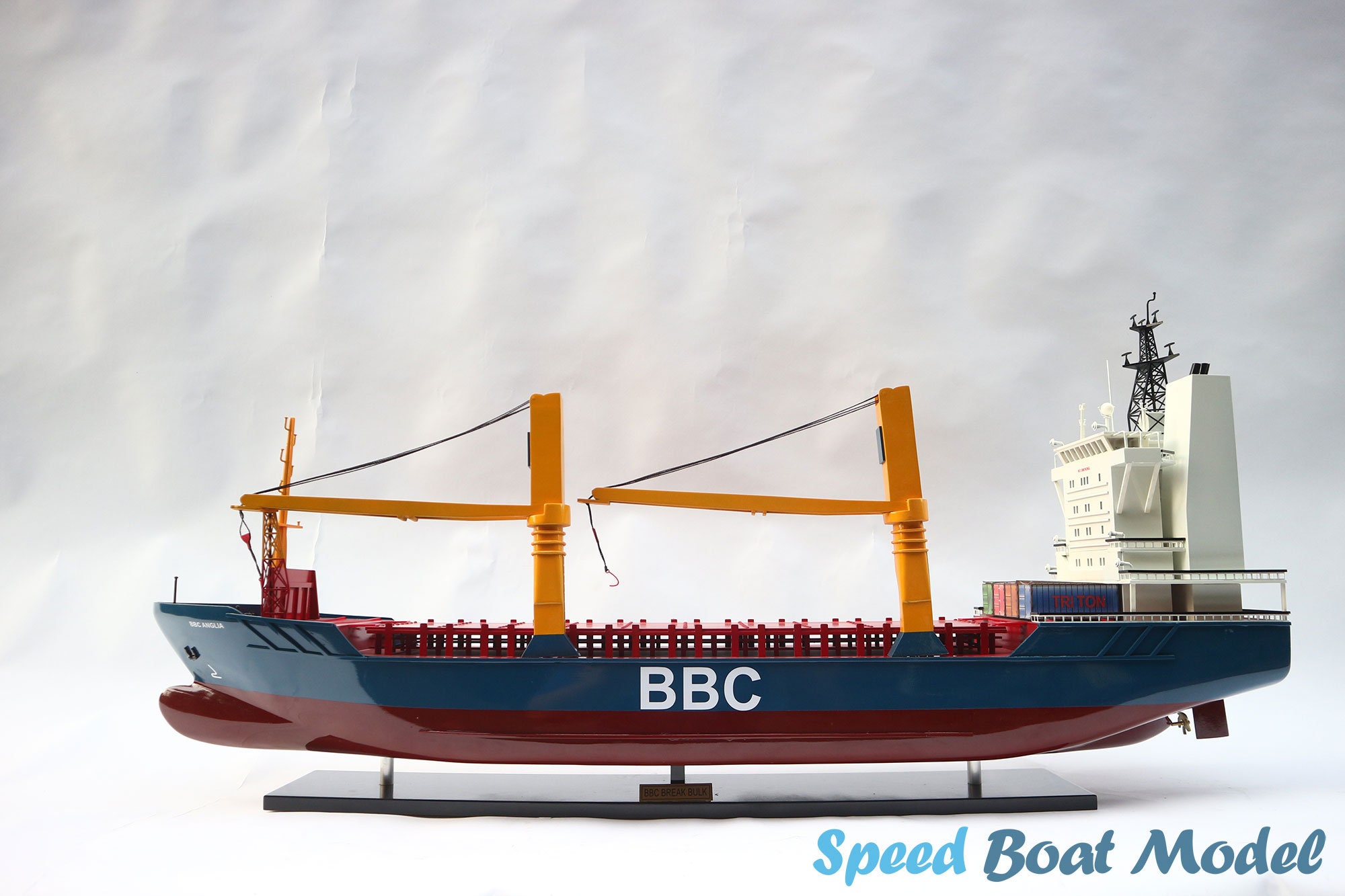 BBC Break Bulk Commercial Ship Model 39.4 BBC Break Bulk Container Ship Mode Holiday Decoration ...