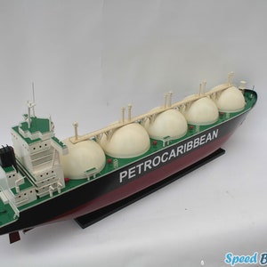 LNG Carrier Model Ship: 39.3" Wooden Gas Tanker - Etsy