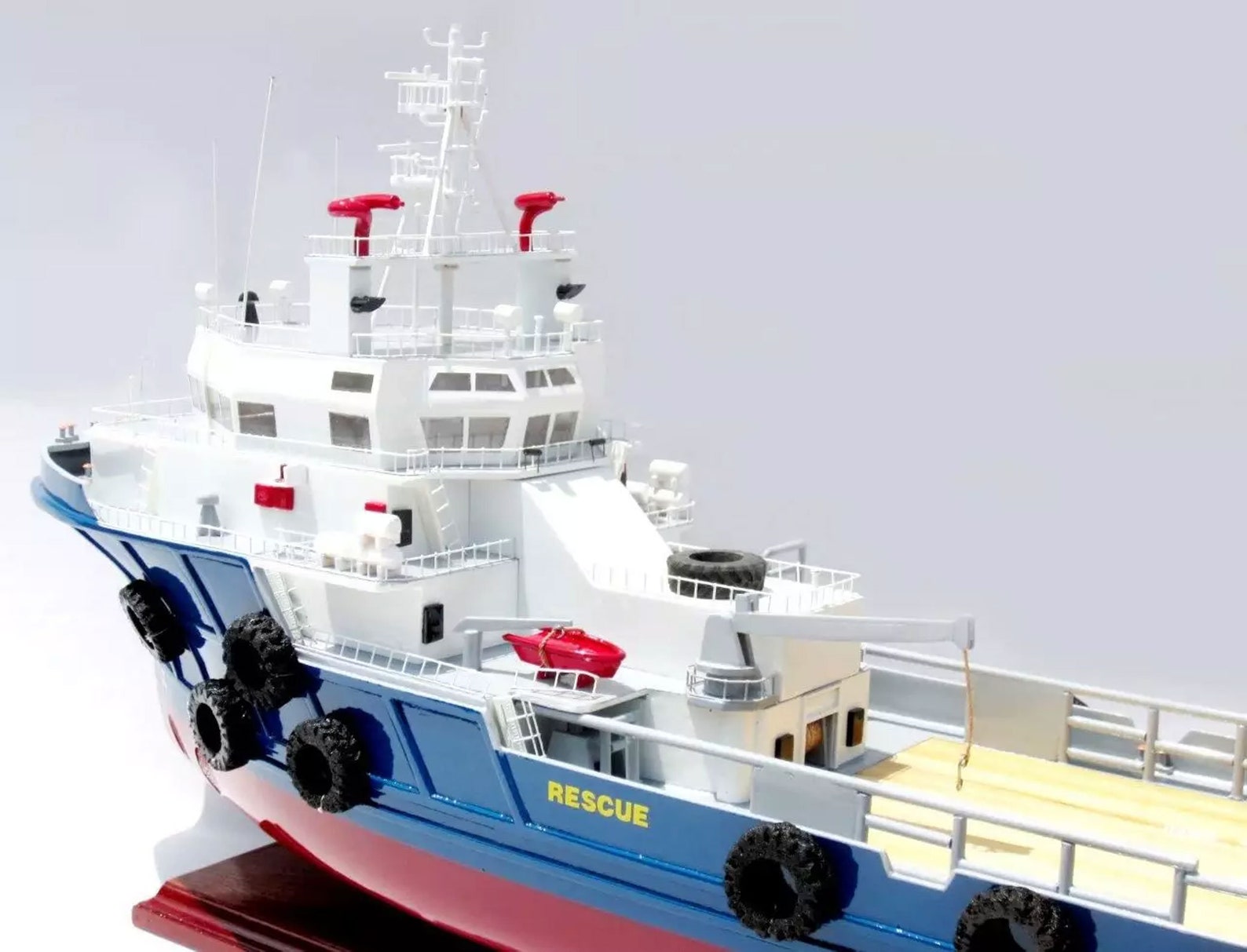 Handcrafted Offshore Support Vessel Model: Wooden Fishing Boat (27.5 ...