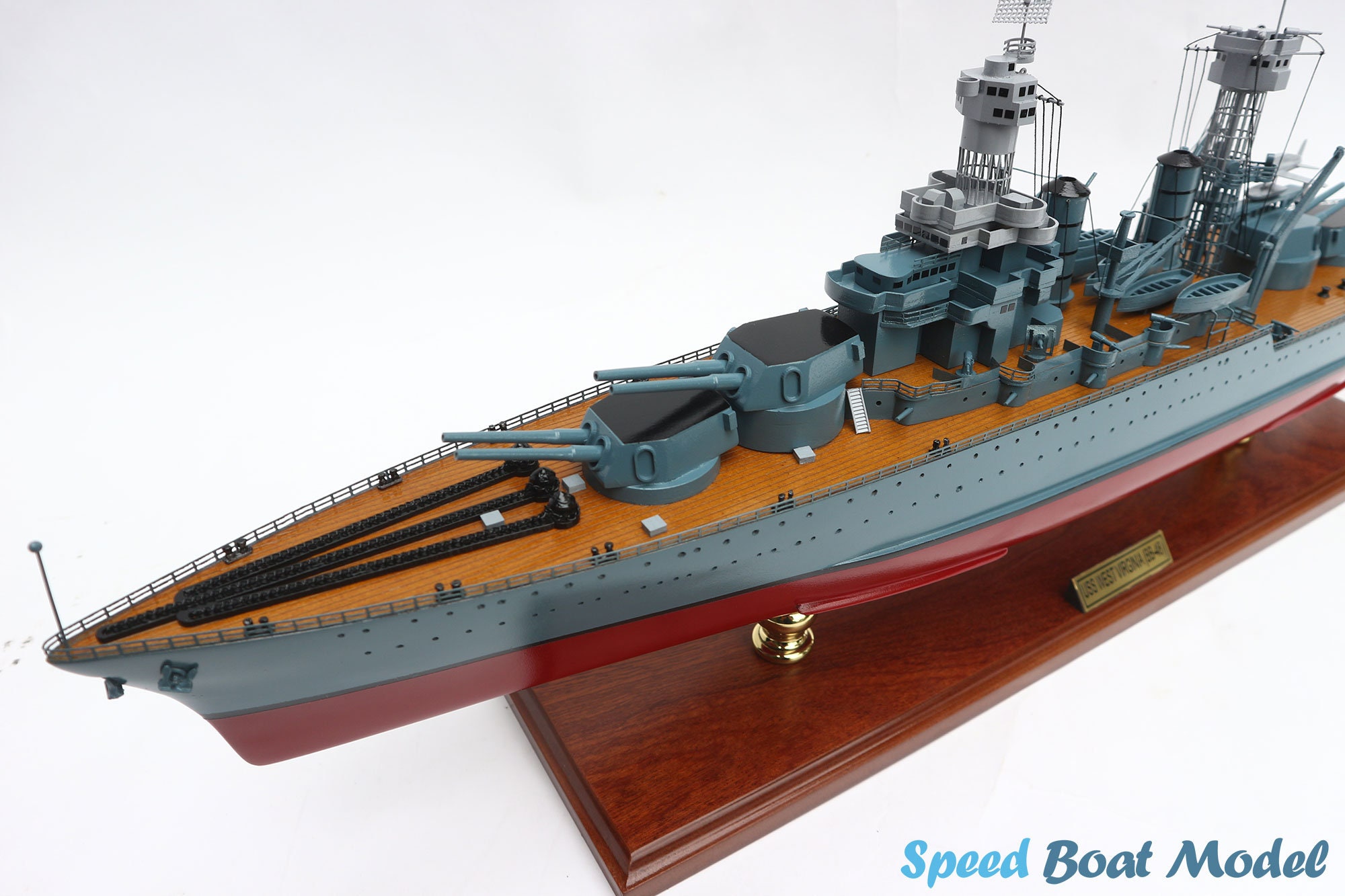 USS West Virginia (BB-48) Warship Model - 28" Battleship Replica - Etsy