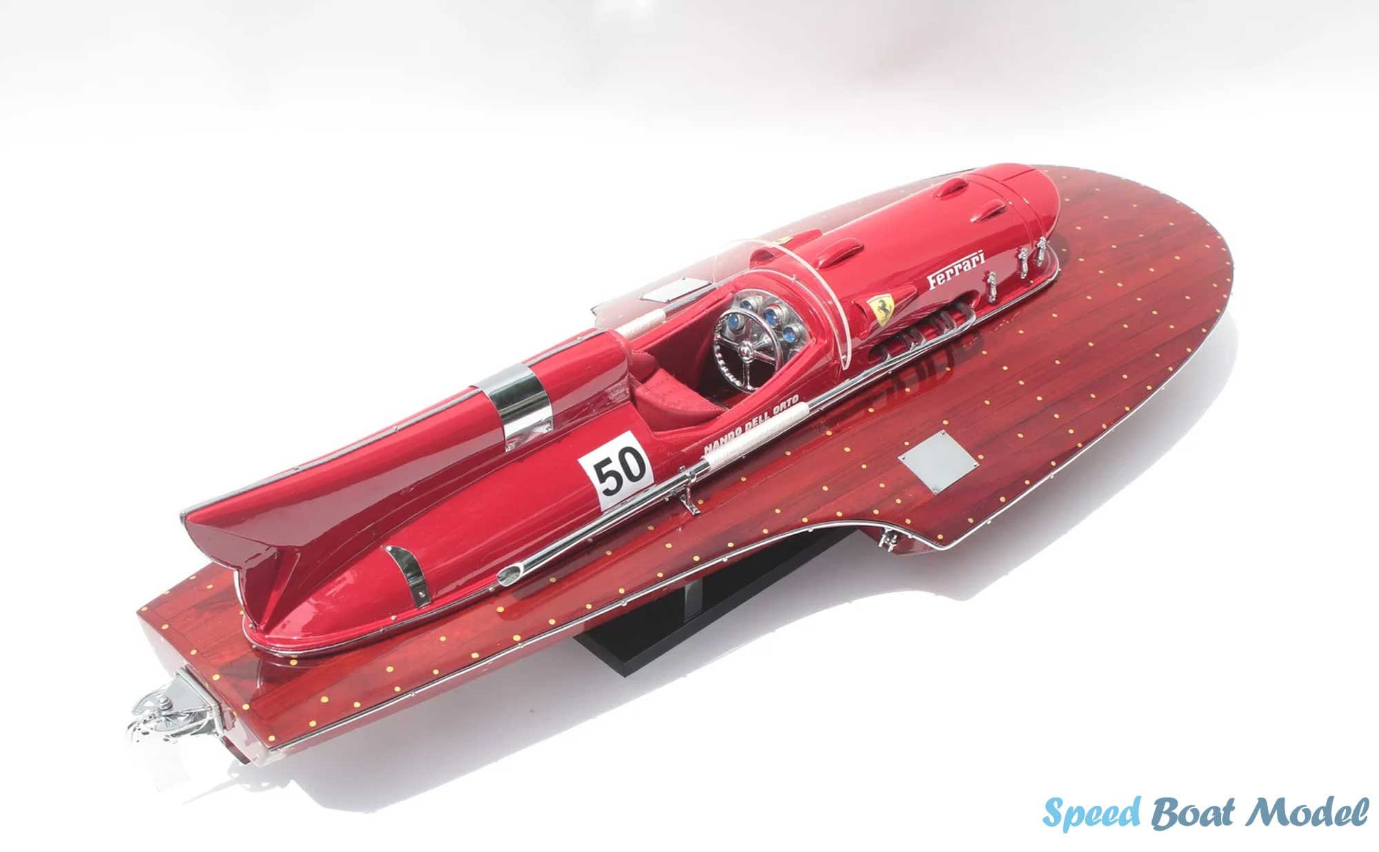 Ferrari Hydroplane 1953 Speed Boat Model: Wooden Handicraft, 19.6" or ...