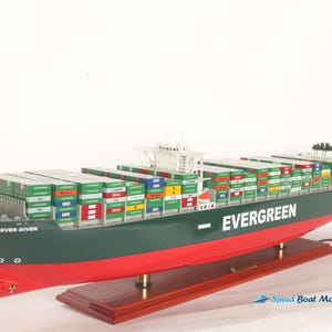 Ever Given Boat Model With Light, 39.3" Wooden Container Ship - Etsy