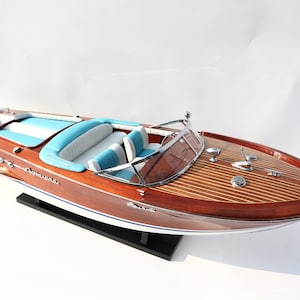 Blue Riva Aquarama Classic Speed Boat Model Riva Model Boats Italian ...