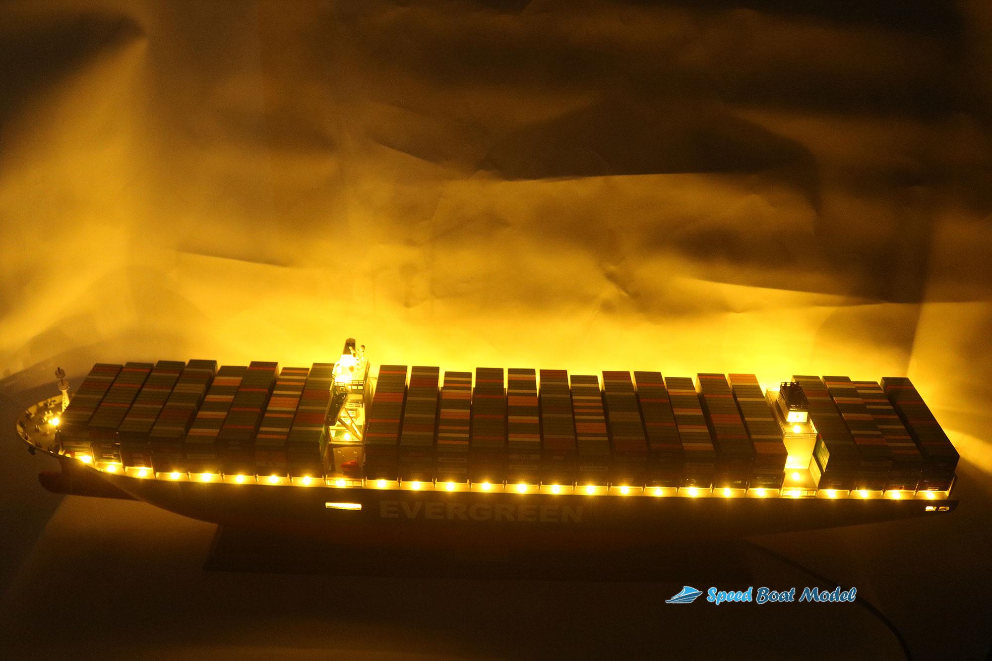 Ever Given Boat Model With Light, 39.3" Wooden Container Ship - Etsy