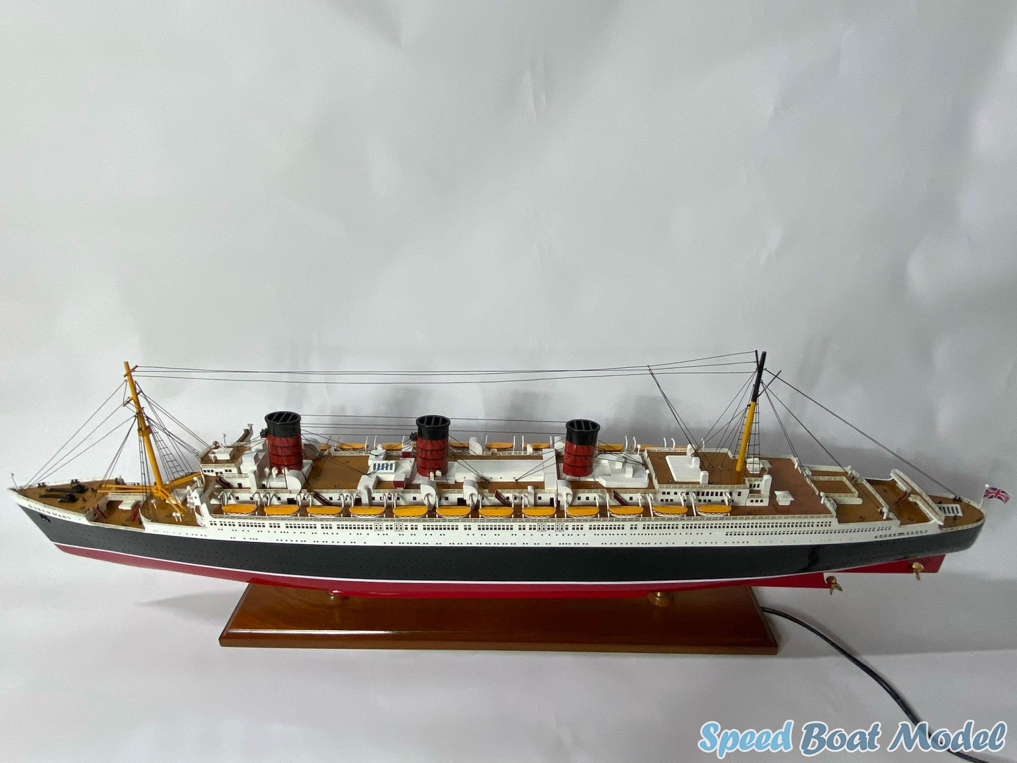 Queen Mary Ship Model With Light: 39.37" Handicraft Ocean Liner - Etsy