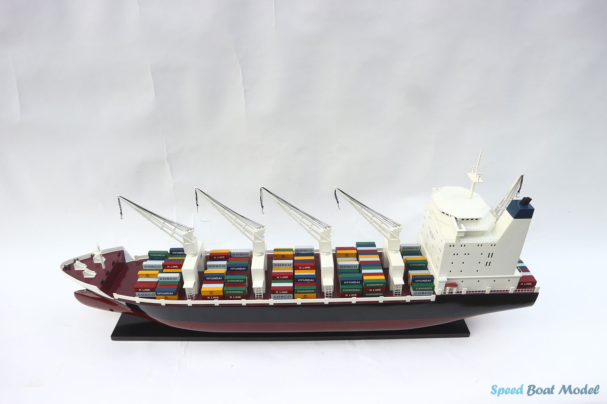 Handcrafted Cargo Ship Model 39" - Commercial Container Ship With ...