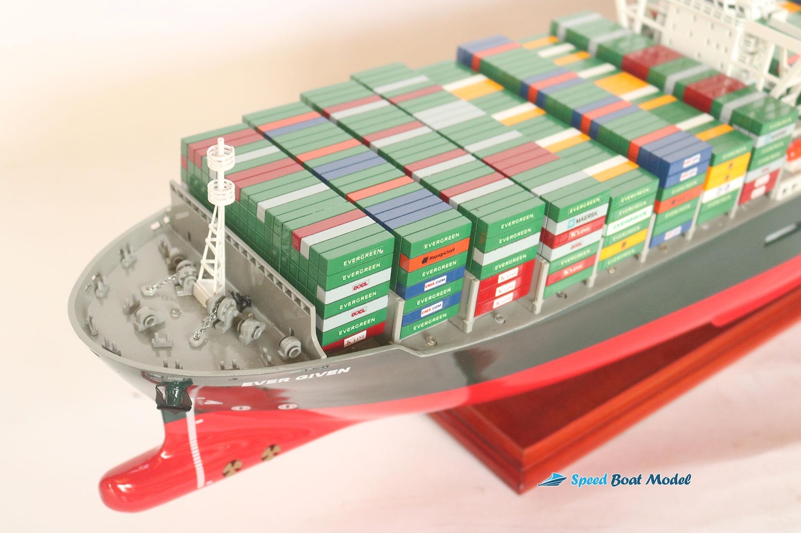 Ever Given Boat Model With Light, 39.3" Wooden Container Ship - Etsy