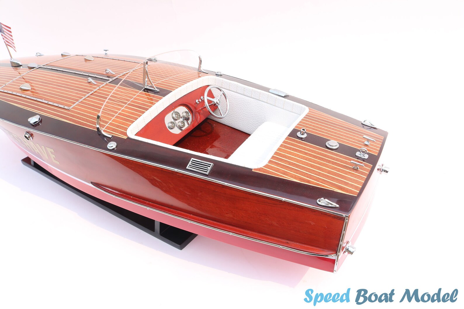 Miss Behave Riva Speed Boat Model: 31.4" Holiday Decor - Etsy