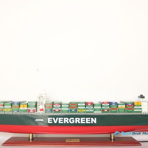 Ever Given Boat Model With Light, 39.3" Wooden Container Ship - Etsy