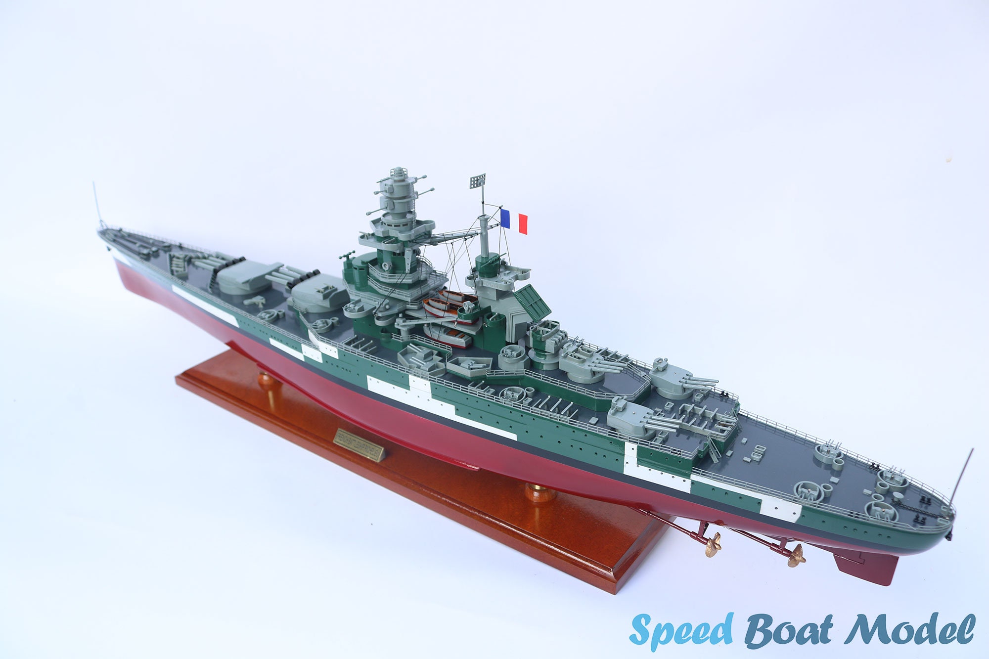 French Battleship Richelieu Model 39.7 War Ship Model - Etsy