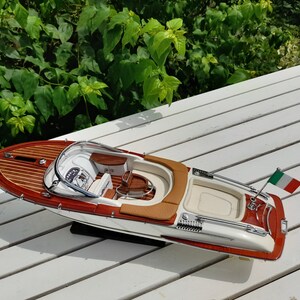 White Italian Riva Aquariva Gucci Speed Boat Model 26.3" - Riva Model ...