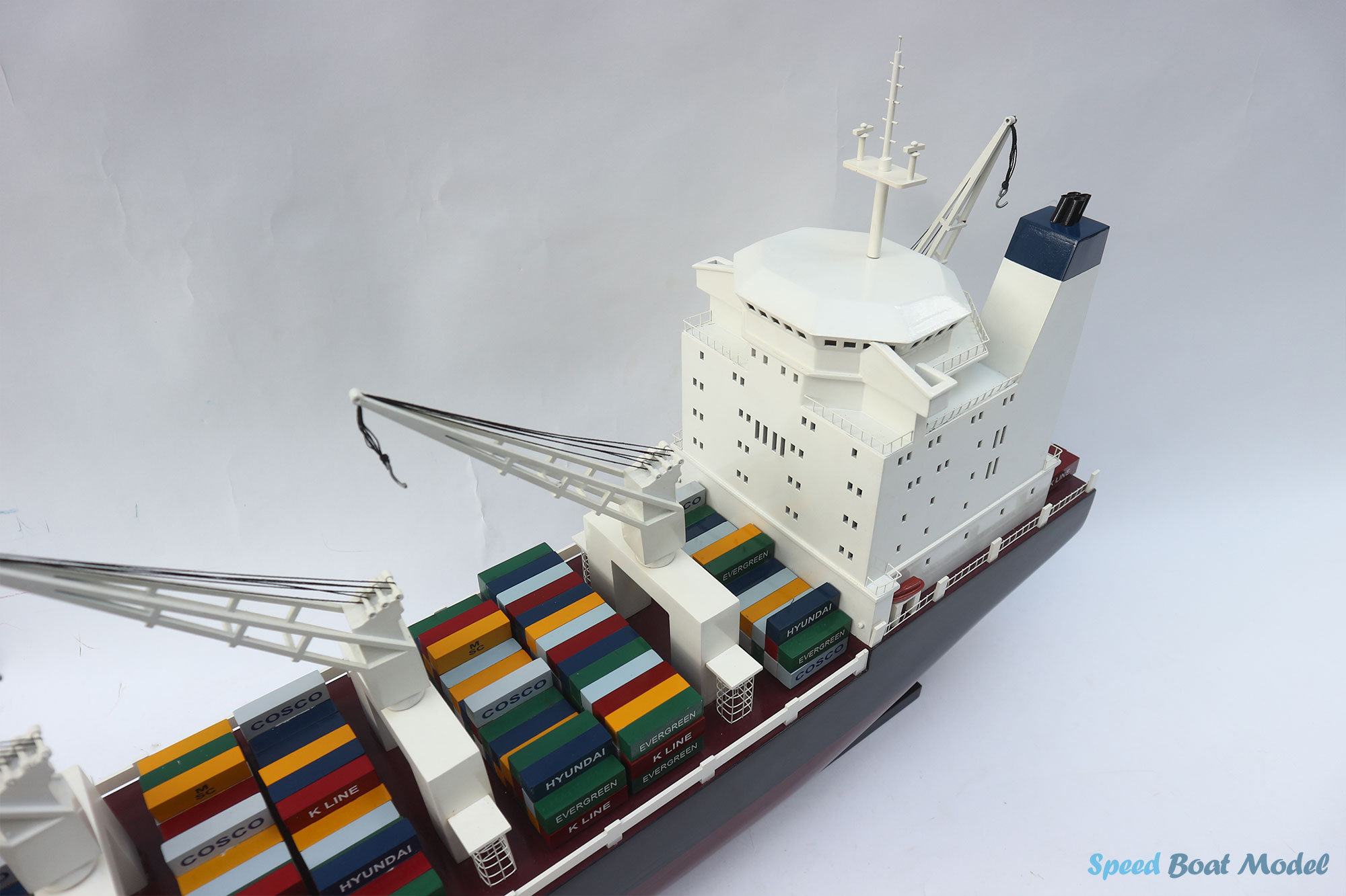 Handcrafted Cargo Ship Model 39" - Commercial Container Ship With ...