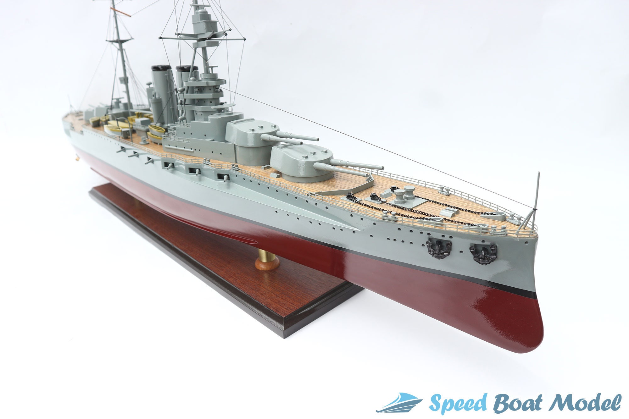 HMS Warspite Battleship Model 39.4″ - HMS Warspite Warship Model - Art ...