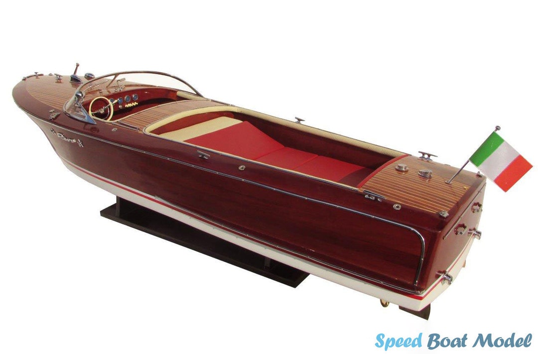 Super Riva Florida Classic Speed Boat Model 34.2" - Wooden Handicraft ...