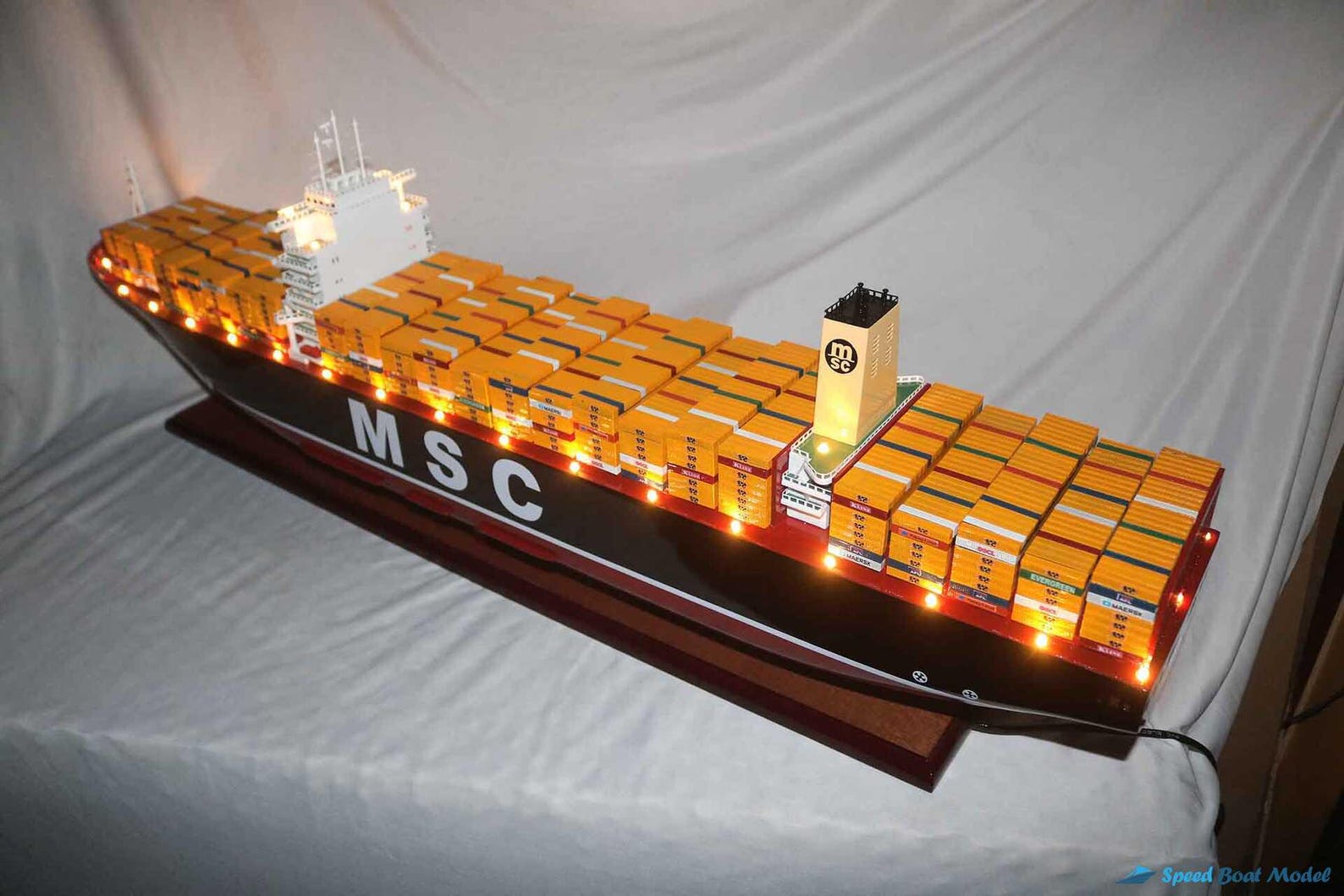 MSC Oliver Boat With Light Model (40.5″) - Container Ship Model ...
