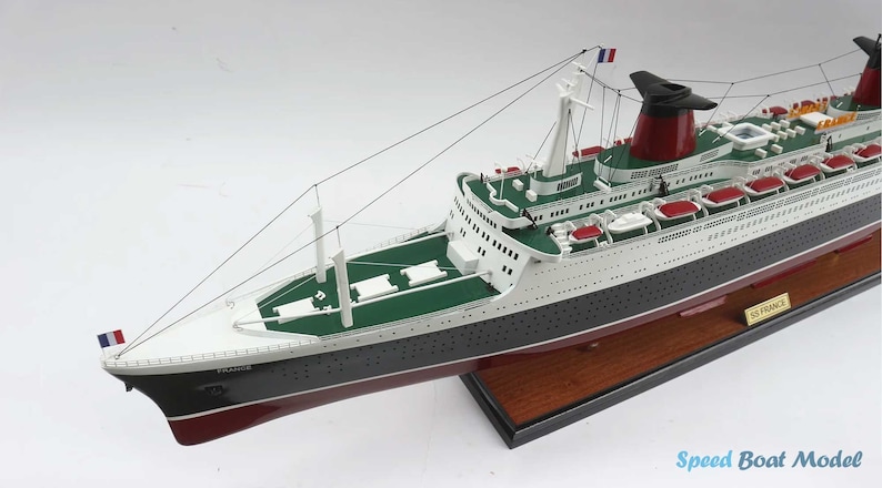 SS France Cruise Ship Model 40.55": France Ocean Liner Handicraft - Etsy