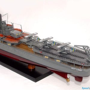 HMS Gotland Seaplane Cruiser Ship Model 39.3″ - Hswms Gotland Aircraft ...