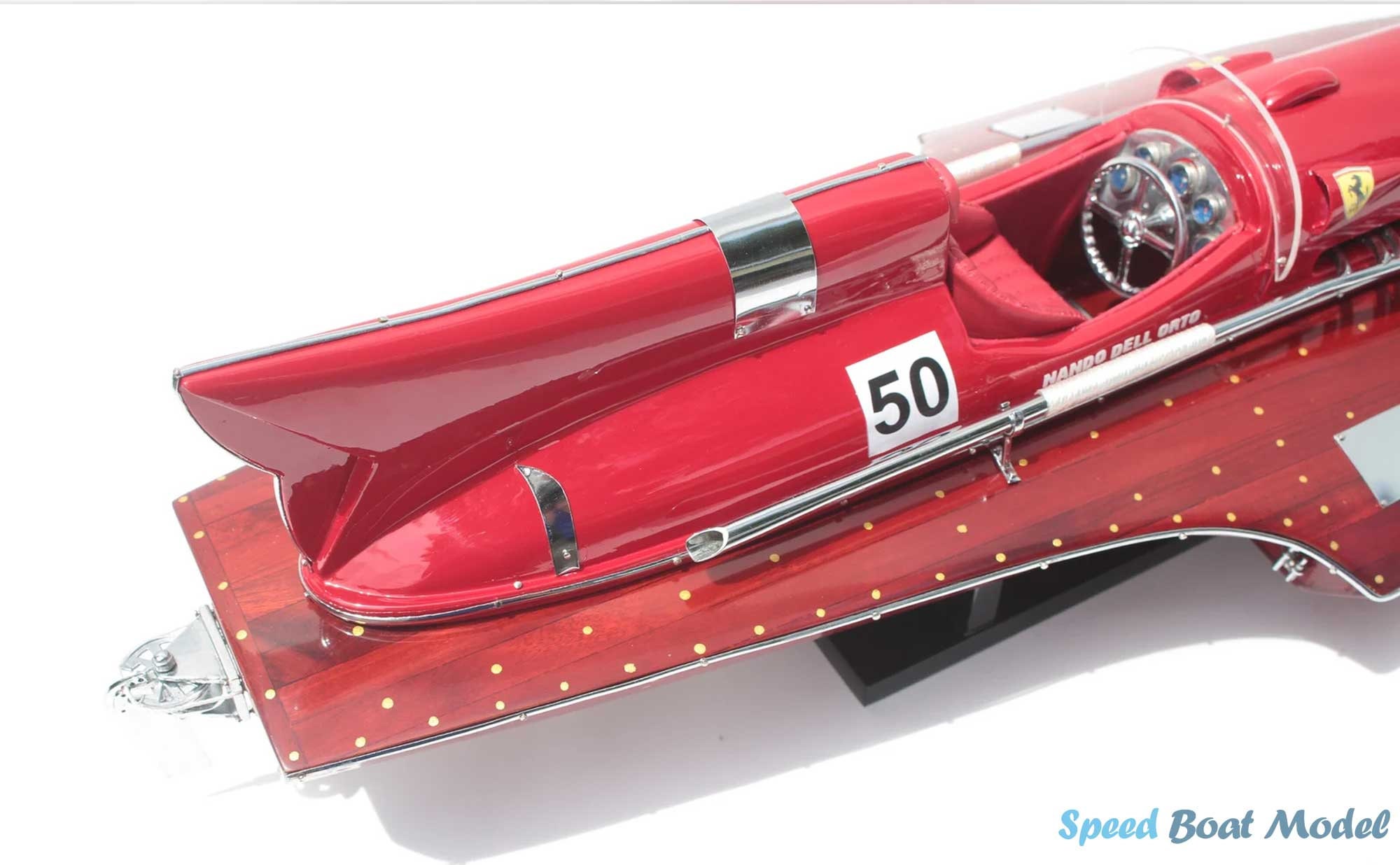 Ferrari Hydroplane 1953 Speed Boat Model: Wooden Handicraft, 19.6" or ...