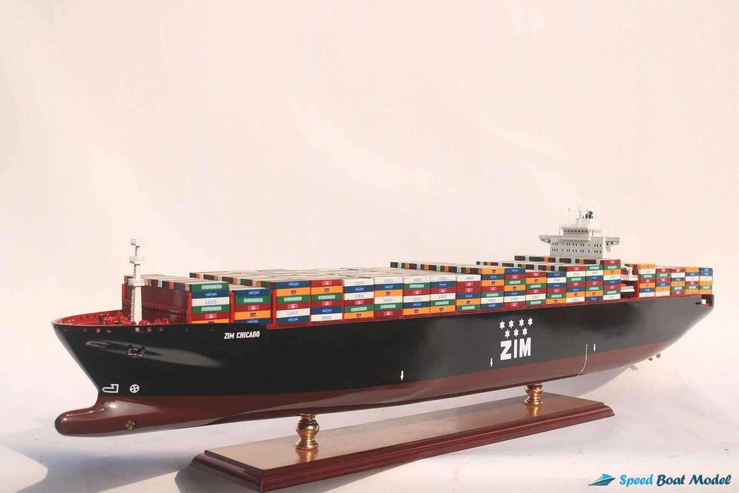 Zim Chicago Container Ship Model 40.5″ - Zim Chicago Container Shipping ...