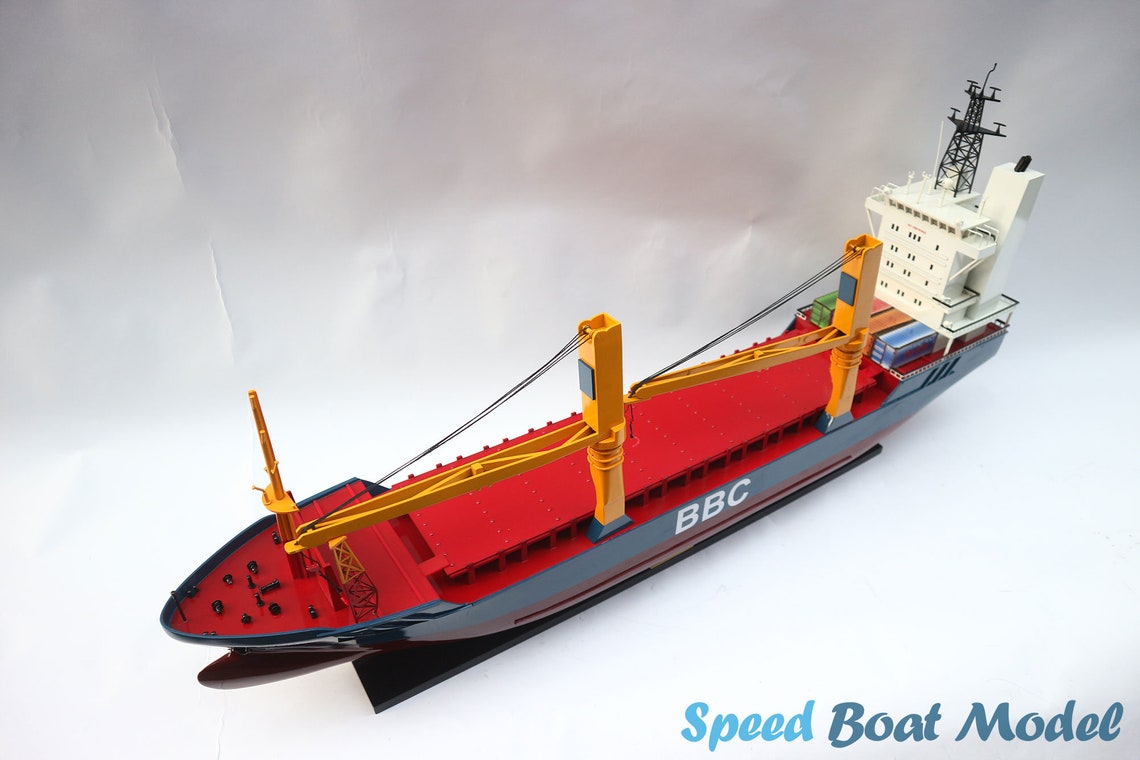 BBC Break Bulk Commercial Ship Model 39.4 BBC Break Bulk Container Ship Mode Holiday Decoration ...