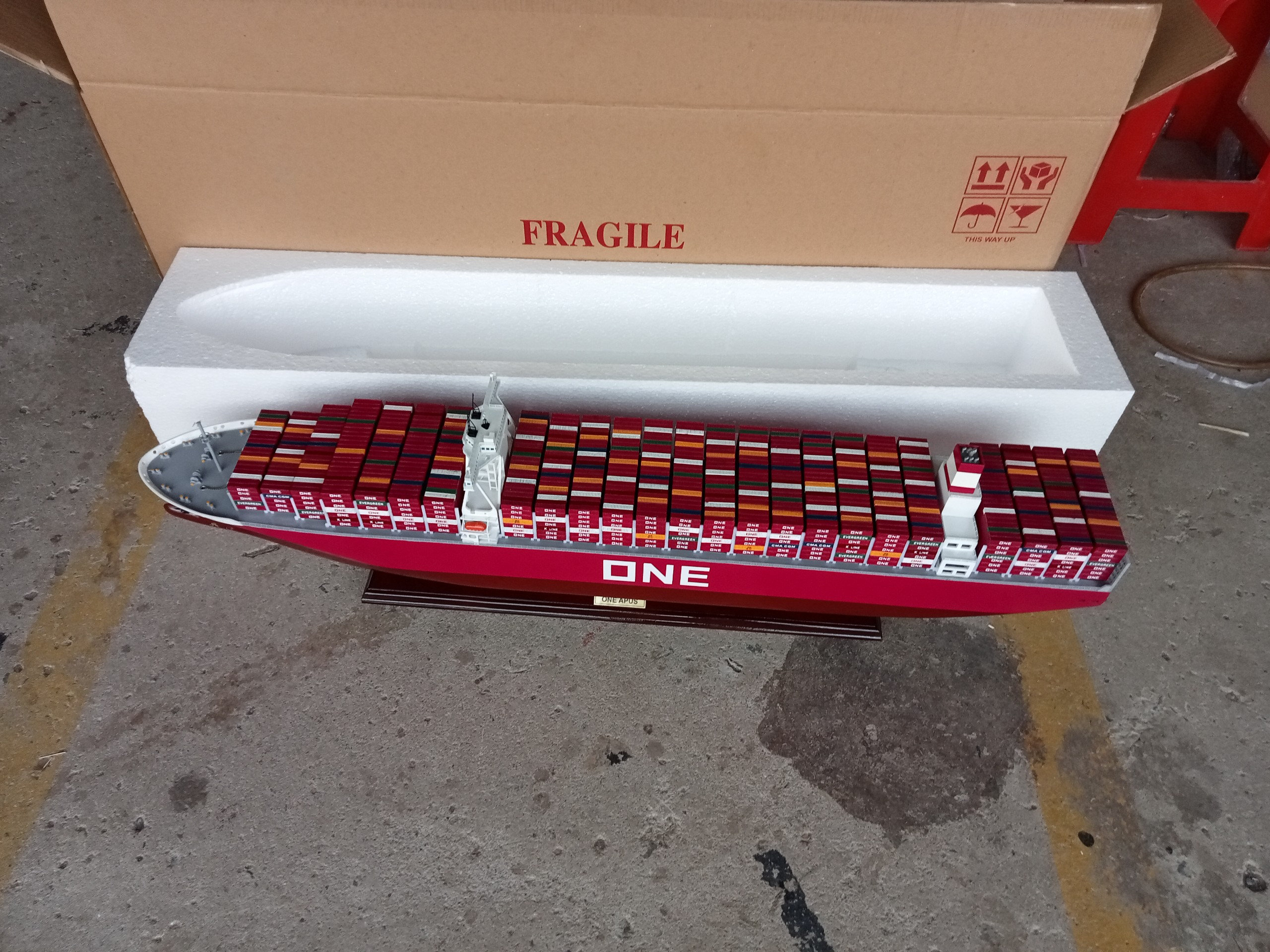 ONE Commercial Ship Model 39.8 ONE Container Ship Model Business Gift ...