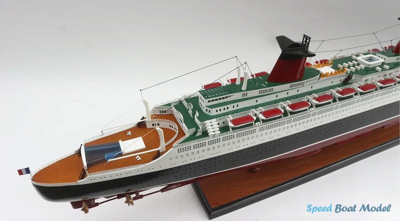 SS France Cruise Ship Model 40.55": France Ocean Liner Handicraft - Etsy